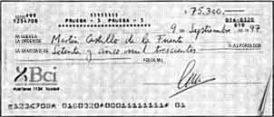 Clases de Cheques :: California y Piero Facturas